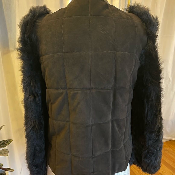 Etienne Aigner | Jackets & Coats | Etienne Aigner Quilted Suede Leather ...